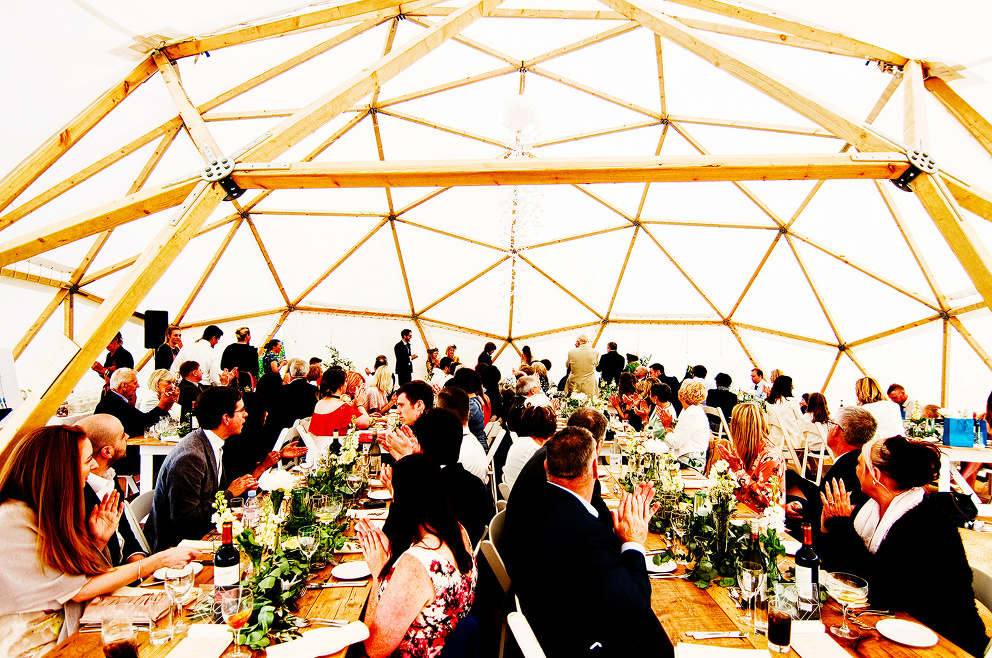 Outdoor Wedding Dome Fun Times with Maria and Will